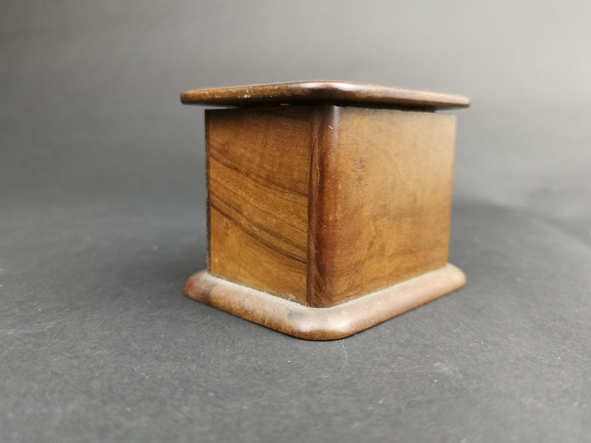 Antique Match Box Holder Dispenser Treen Wood Wooden Cannes France Sou